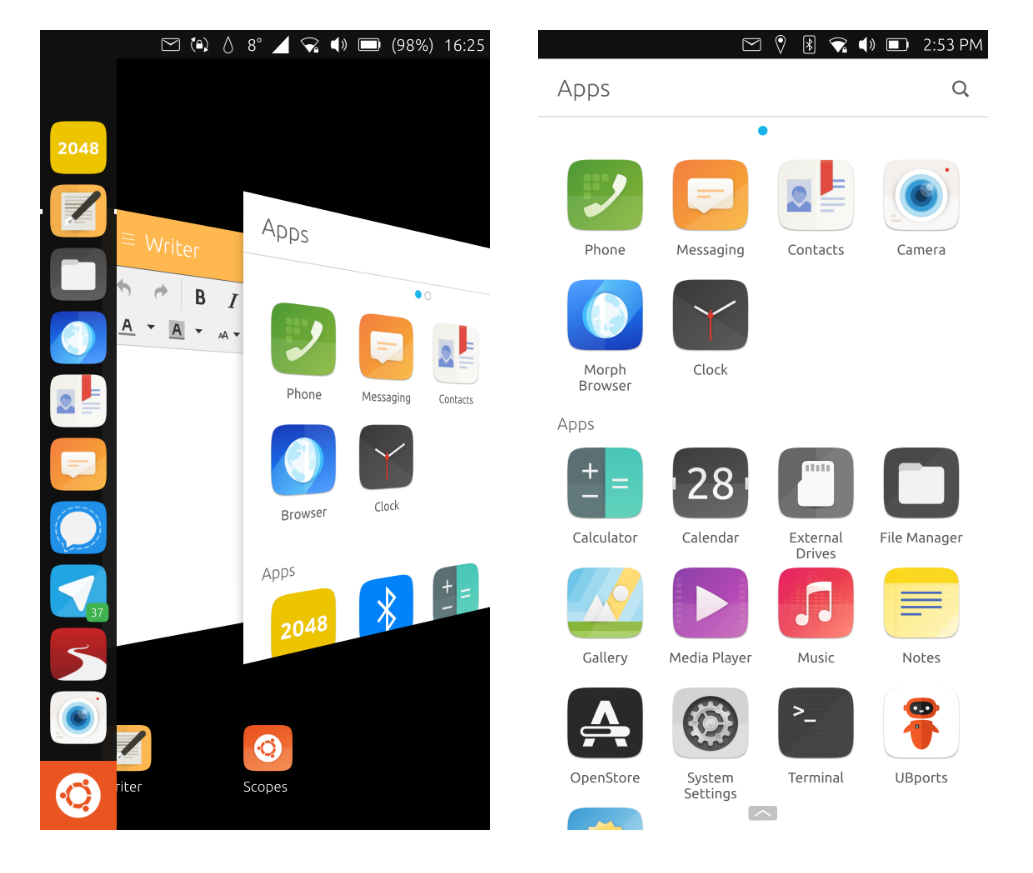 Short guide to Linux phone desktops